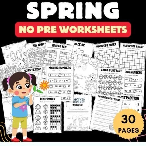 Printable Spring No Prep Worksheets | Spring Workbook | Fun March ...