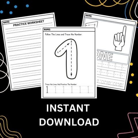 Preschool | Pre-K Morning Work | Math Worksheets: Trace Numbers From 1 ...