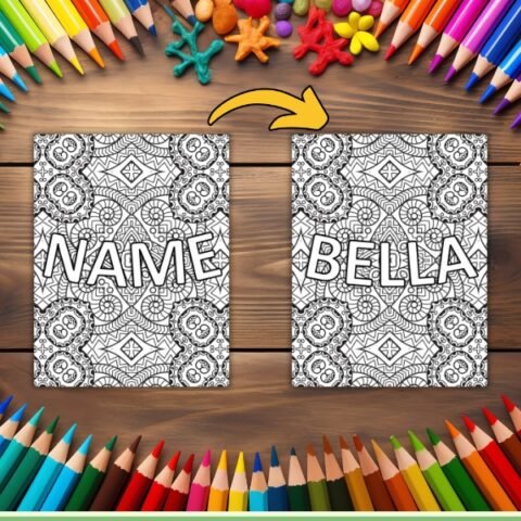 Editable student name coloring pages Activity | Personalized student ...