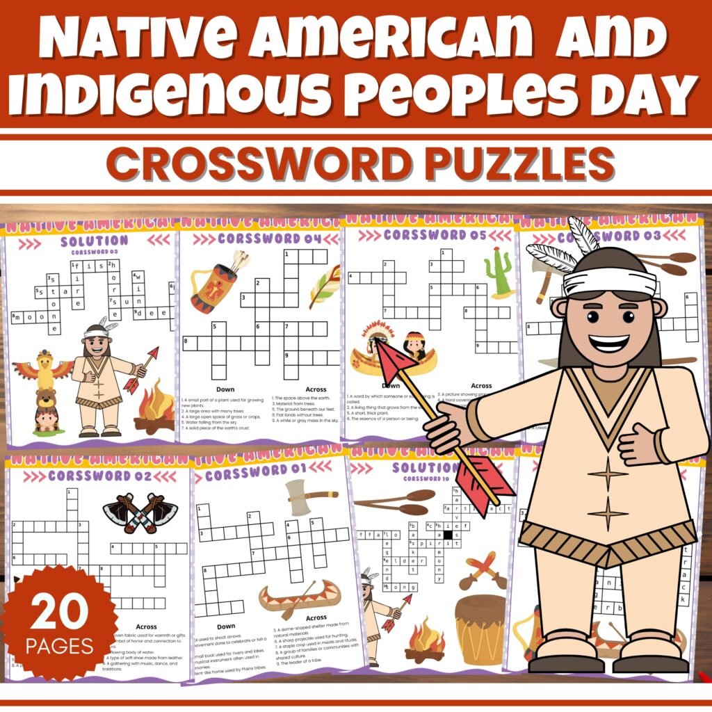 Native American Heritage Crossword Puzzle Games - The Student's Palace